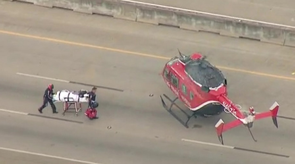 Person falls off HOV overpass in northwest Houston | khou.com