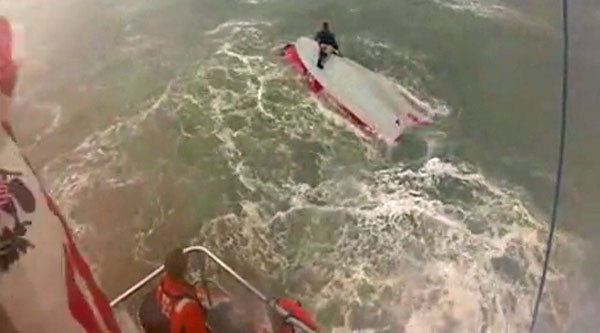 Coast Guard crew rescues man, dog from capsized boat on Matagorda Bay ...