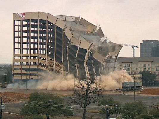 High-rise Dallas tower comes crashing down | khou.com