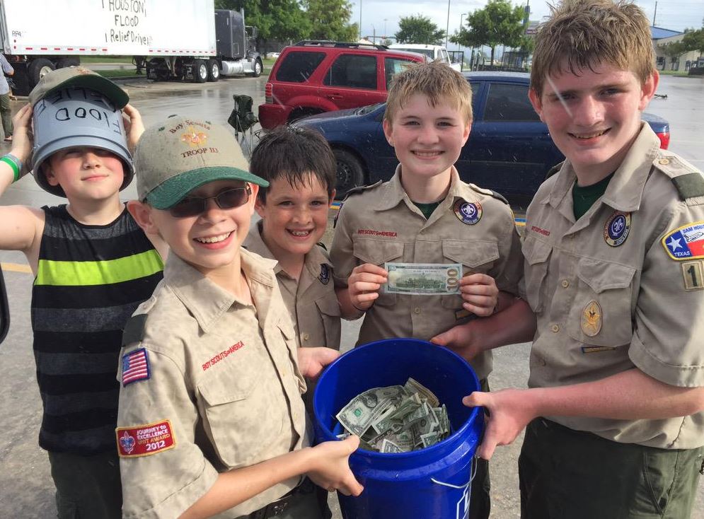 Local Boy Scout troop steps up to help Texas storm victims | khou.com