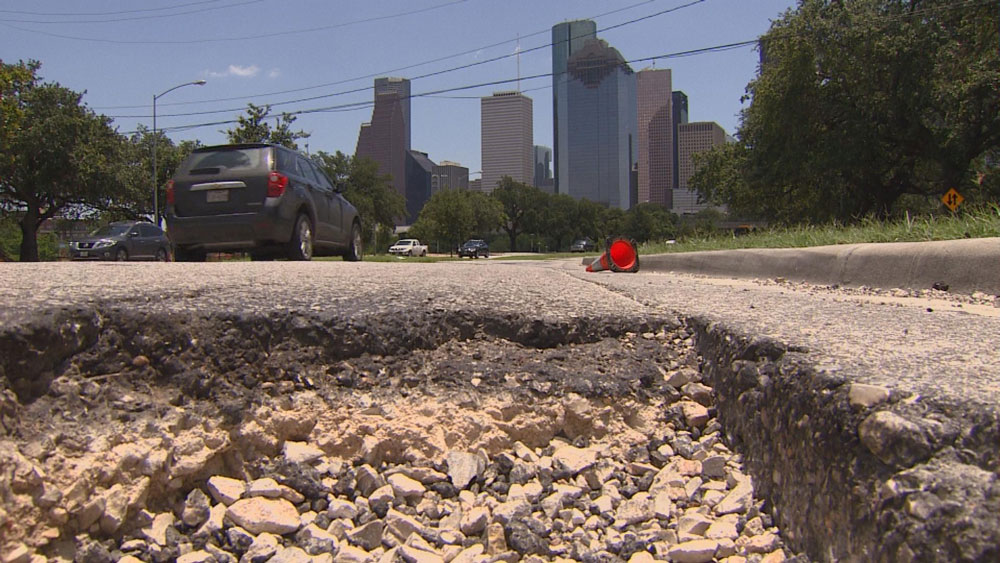 Flooding causes new potholes across the city | khou.com