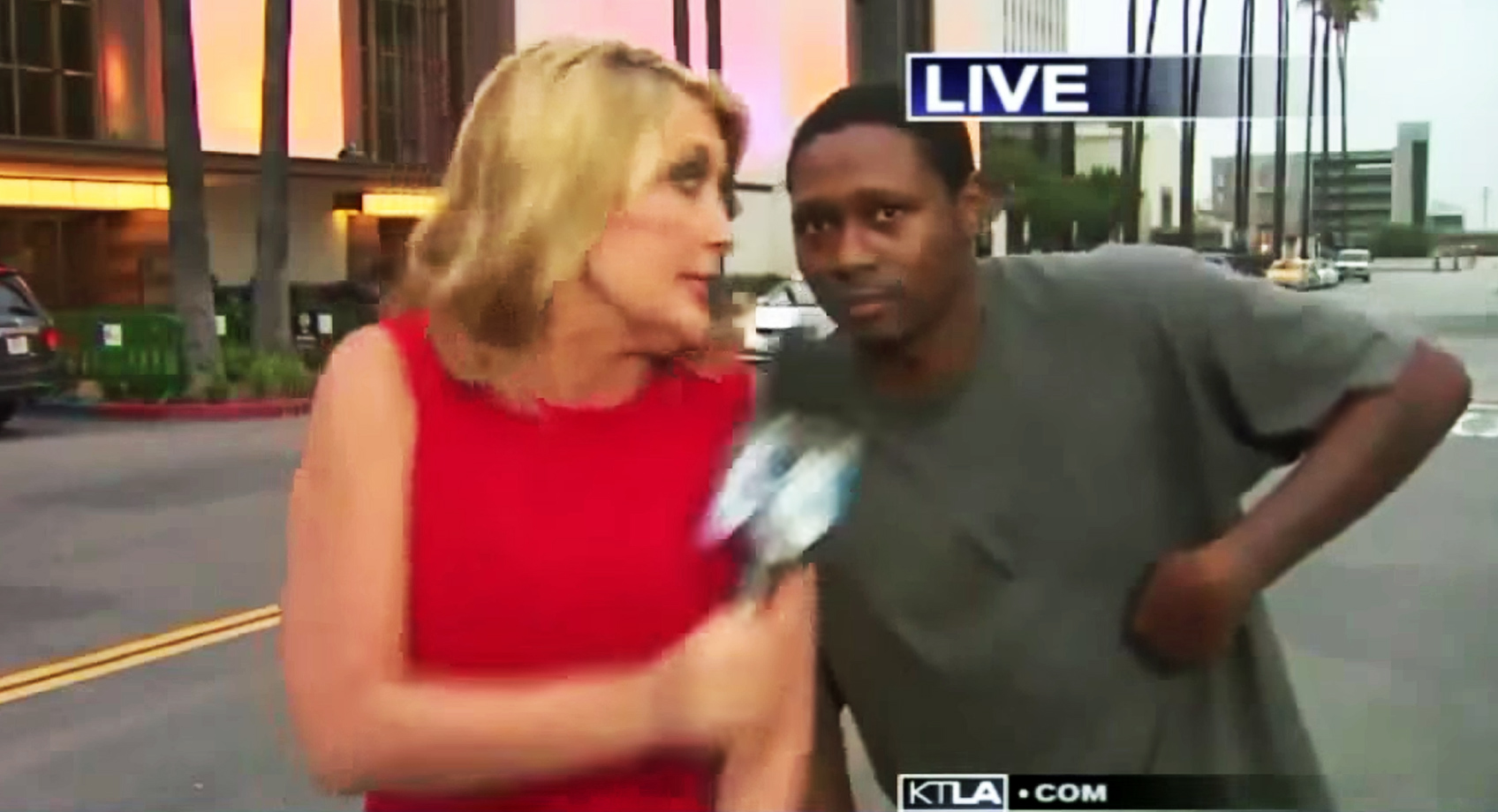 'Videobomber' gives reporter a good scare on live TV | khou.com