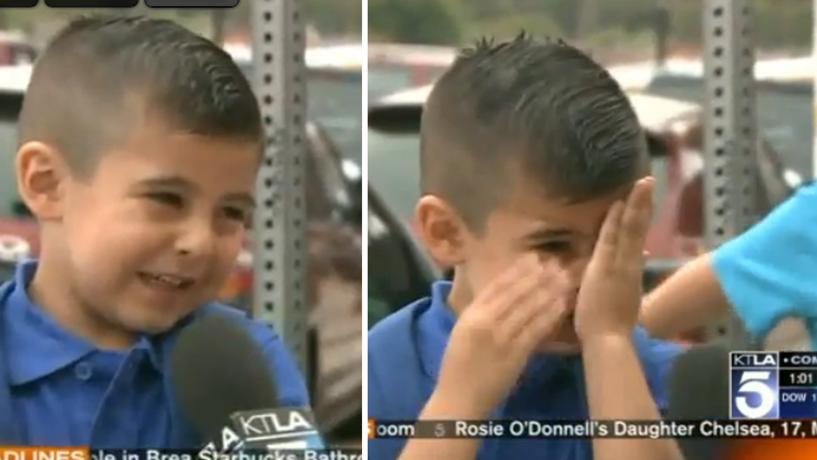 Aww: Kid cries when reporter asks about first day of school | khou.com