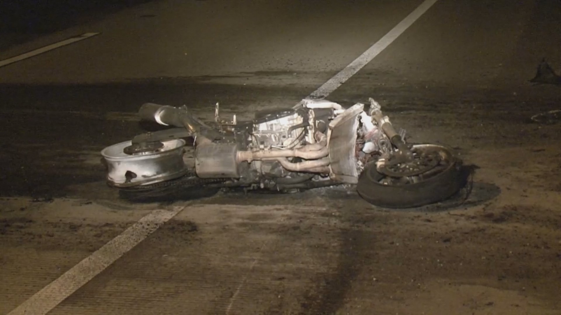 HPD: Motorcycle burst into flames after accident on Katy Freeway | khou.com