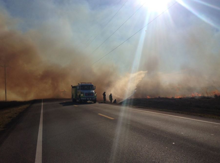 Marsh fire burning on Bolivar Peninsula | khou.com