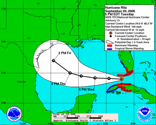 Weather Blog: Hurricane Rita prompts largest evacuation in U.S. history ...