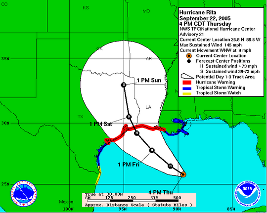 Weather Blog: Hurricane Rita prompts largest evacuation in U.S. history ...