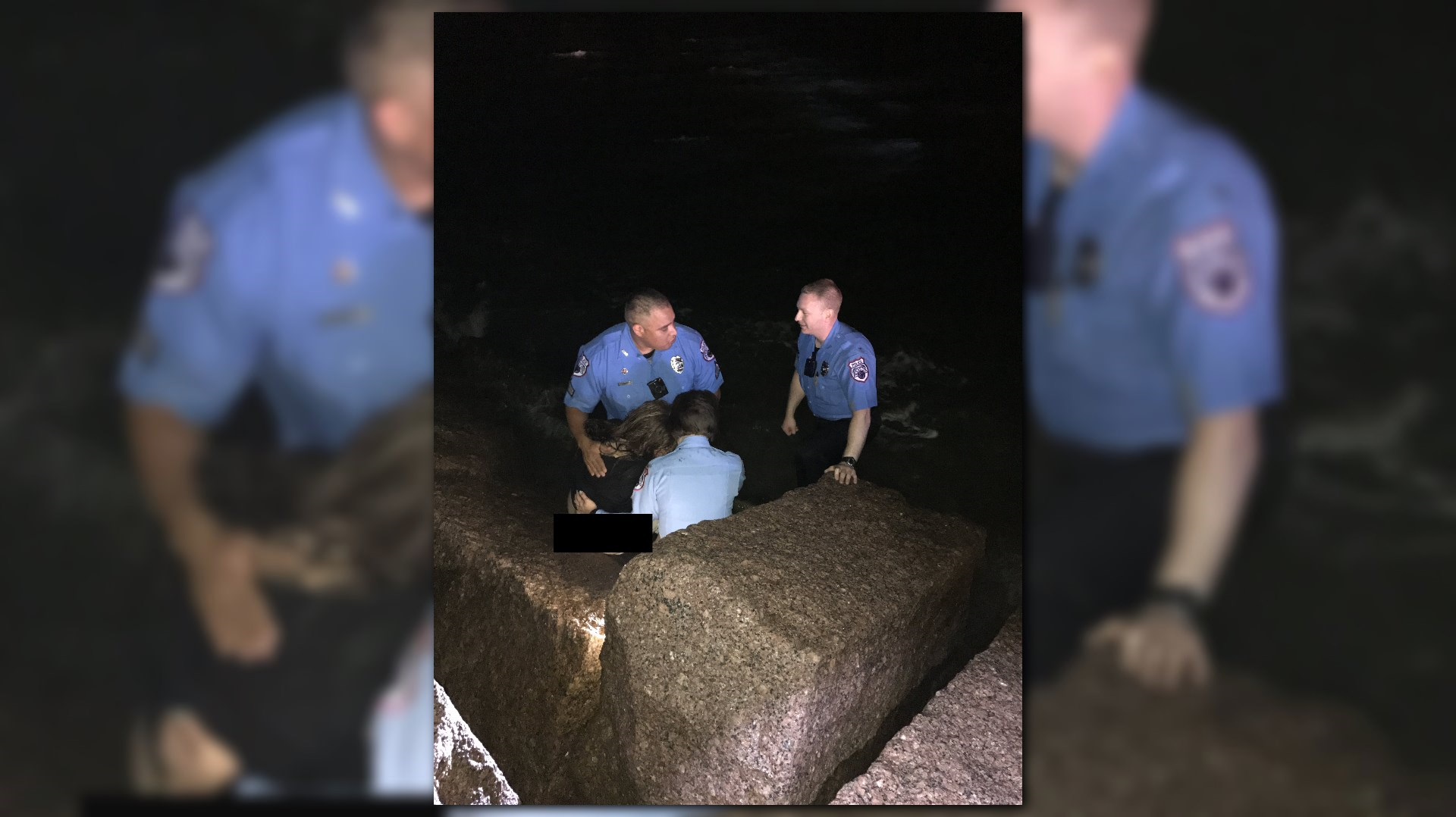 Texas City police rescue woman from car submerged in water | khou.com