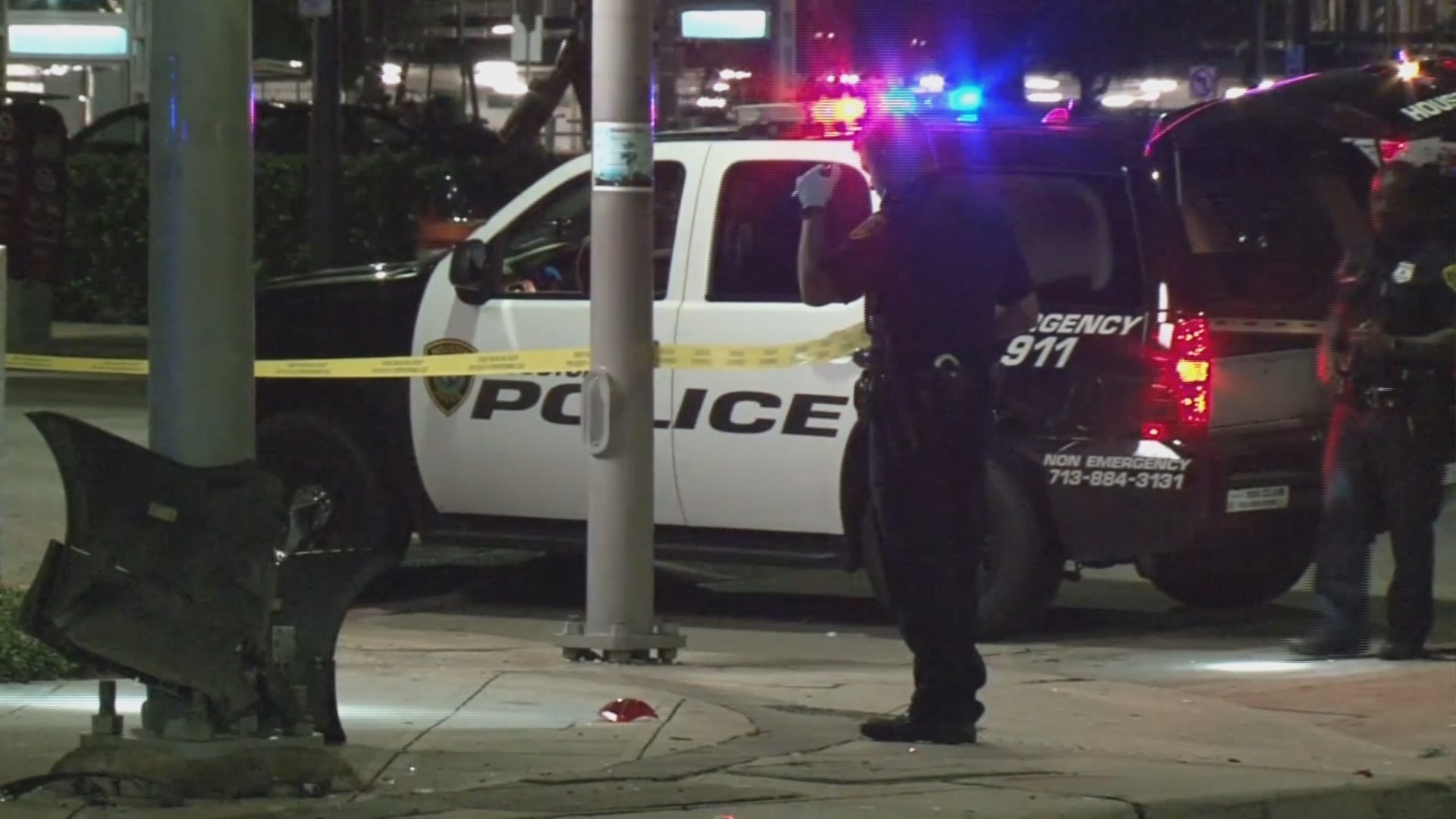 Photos: Car drives into crowd outside club, shots fired | khou.com
