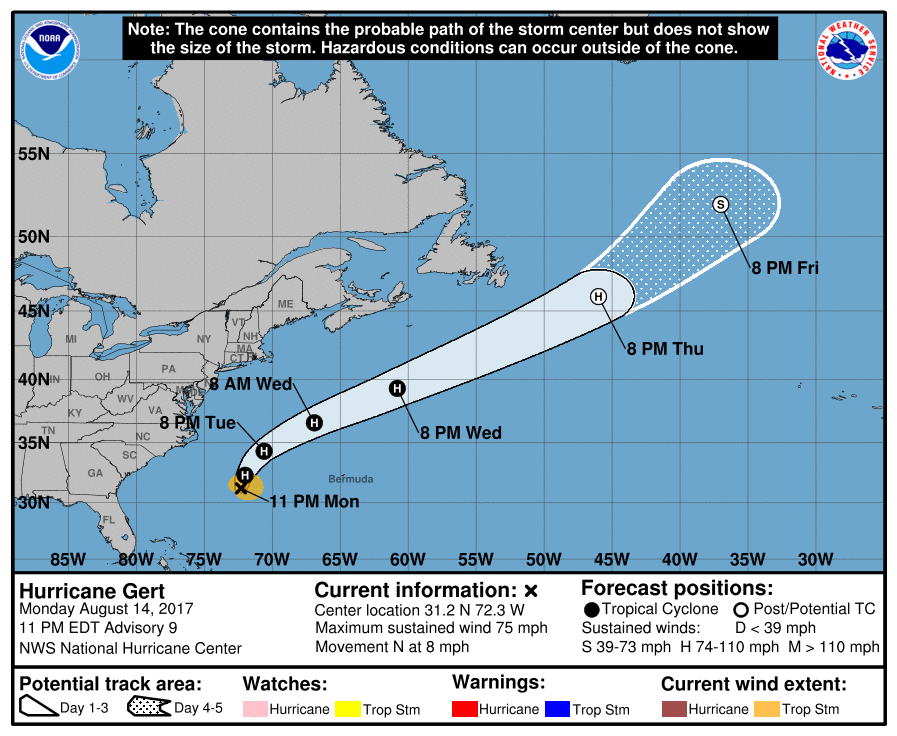 Gert strengthens into season's 2nd hurricane in Atlantic | khou.com